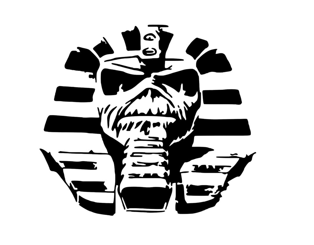Iron Maiden Pharaoh Eddie Logo Vinyl Decal - Etsy