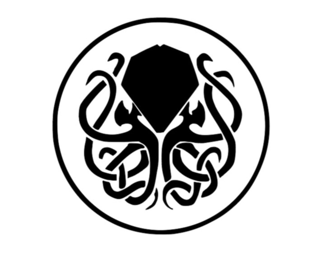 Stylized Cthulu Round Vinyl Decal - Etsy