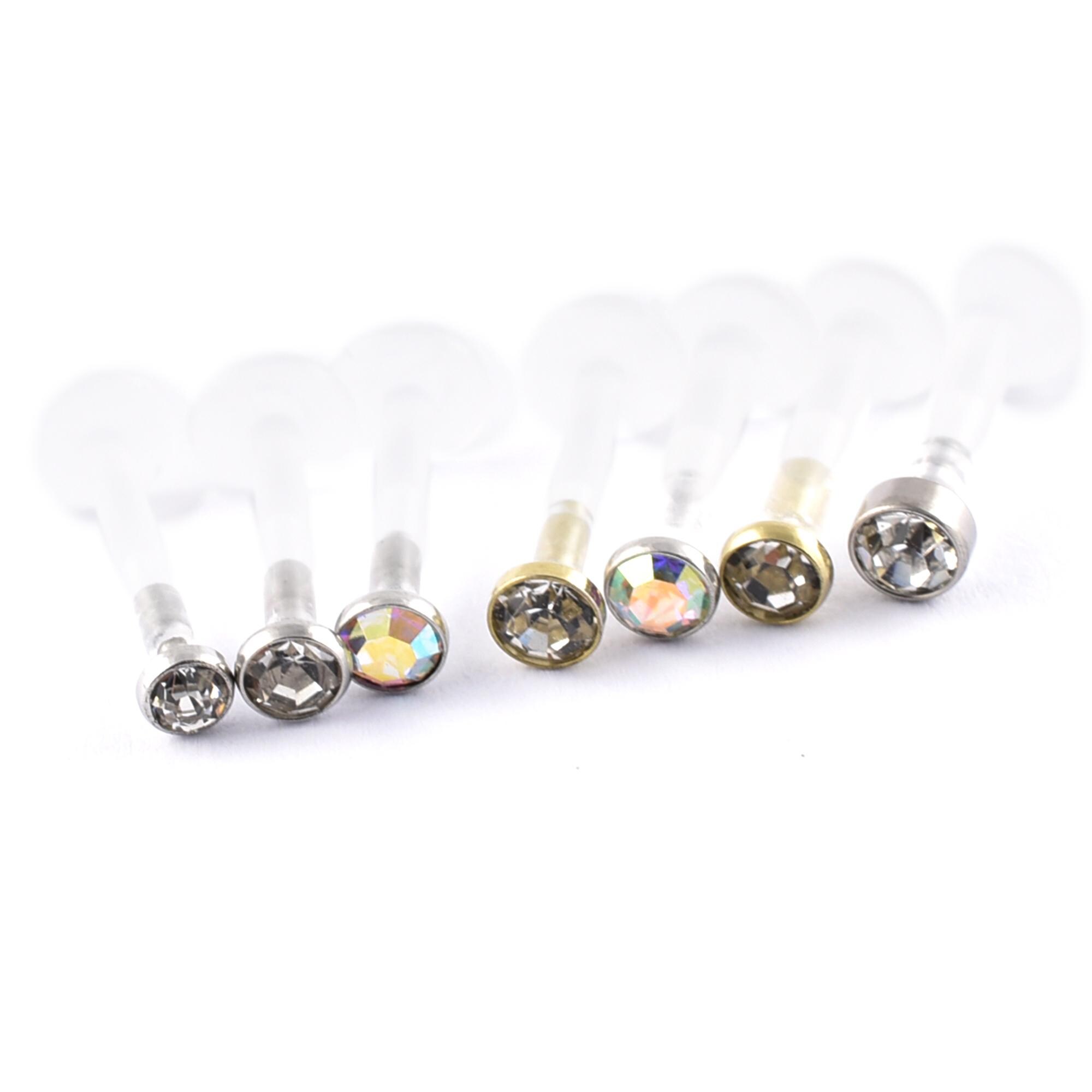 Clear Lip Piercing Stud