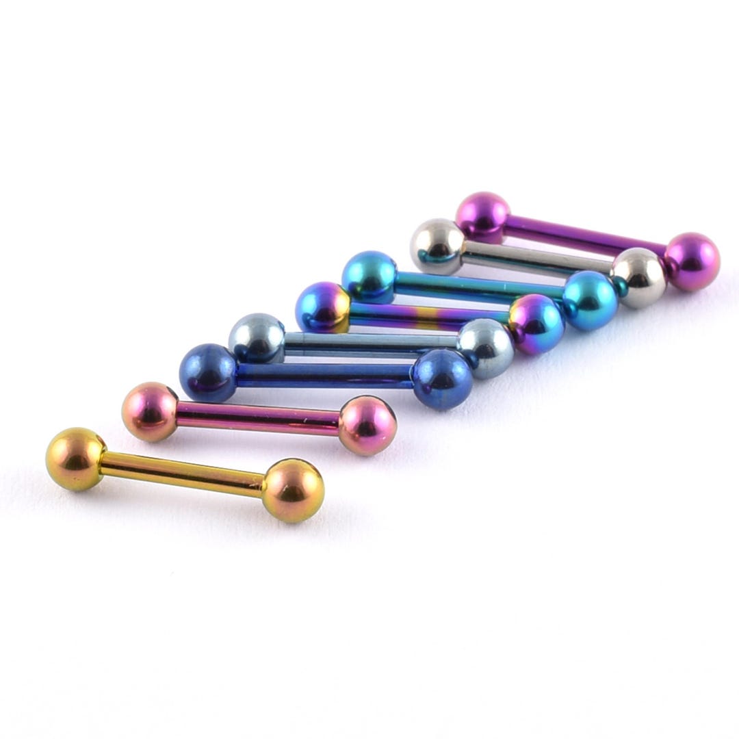 Titanium Straight Micro (small) Barbell 1.2 X 6mm 1.2 X 8mm Eyebrow ...