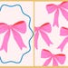 Pink Bow Wall Art Printable - Girly Ribbon Digital Download, Cute ...