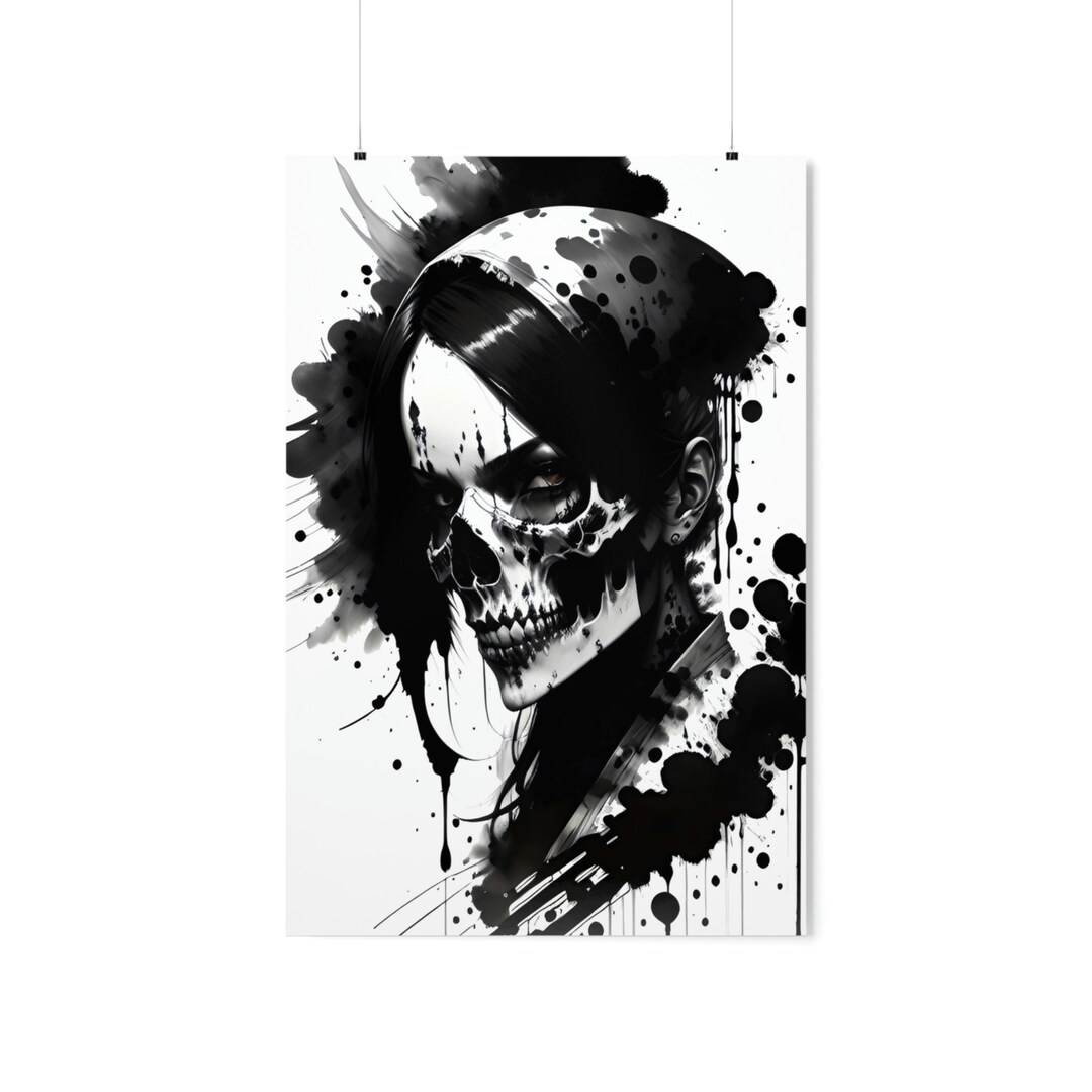 Skully Girl Premium Matte Vertical Posters - Etsy