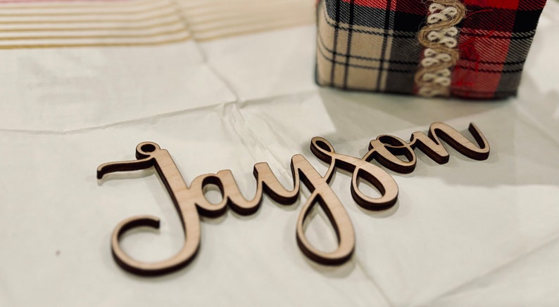 Custom Place Setting Tags, Personalized Name Tags, Birthday Wooden Name ...