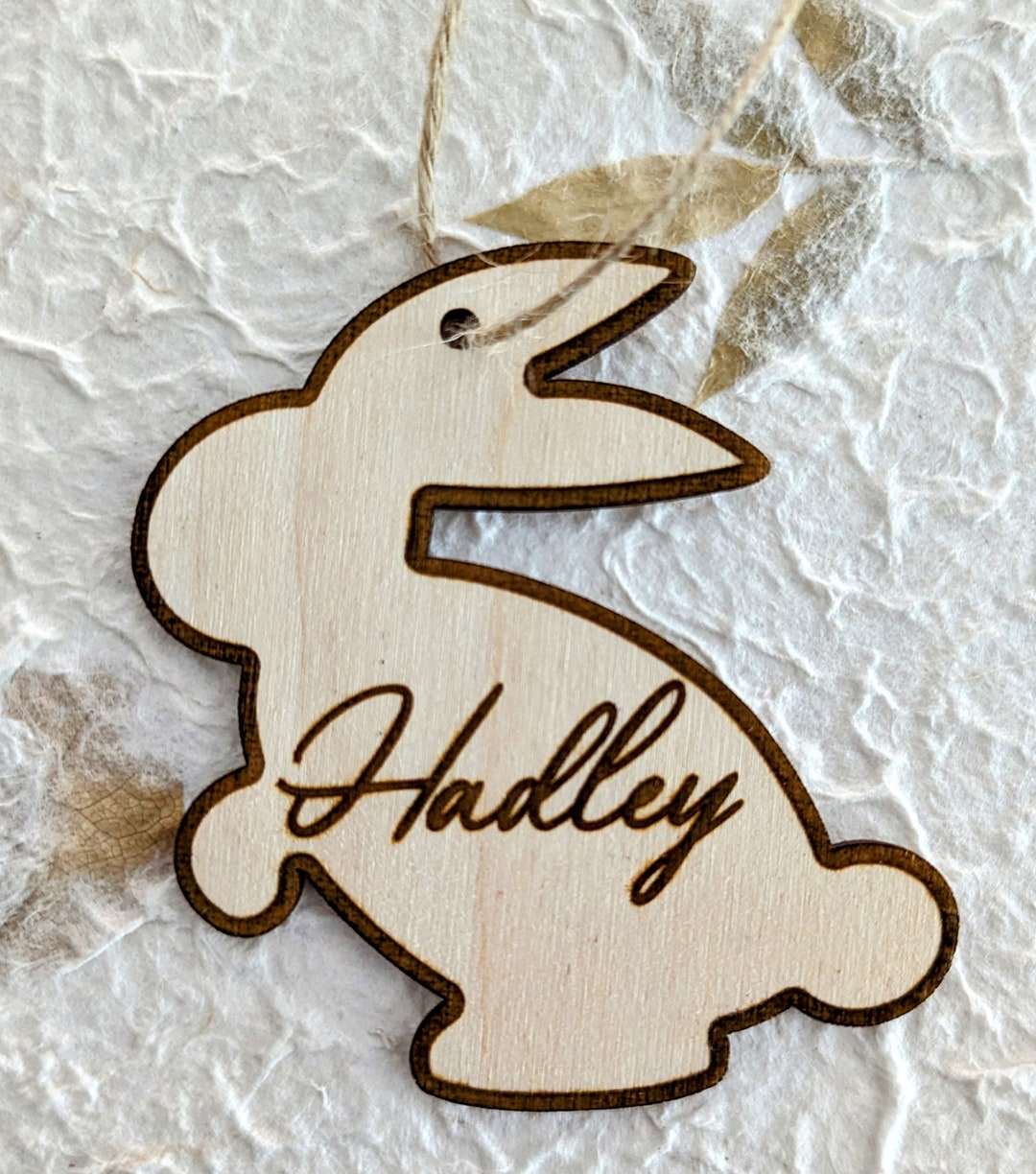 Easter Basket Name Tag, Bunny Name Tag, Minimalist Name Tag, Wooden ...