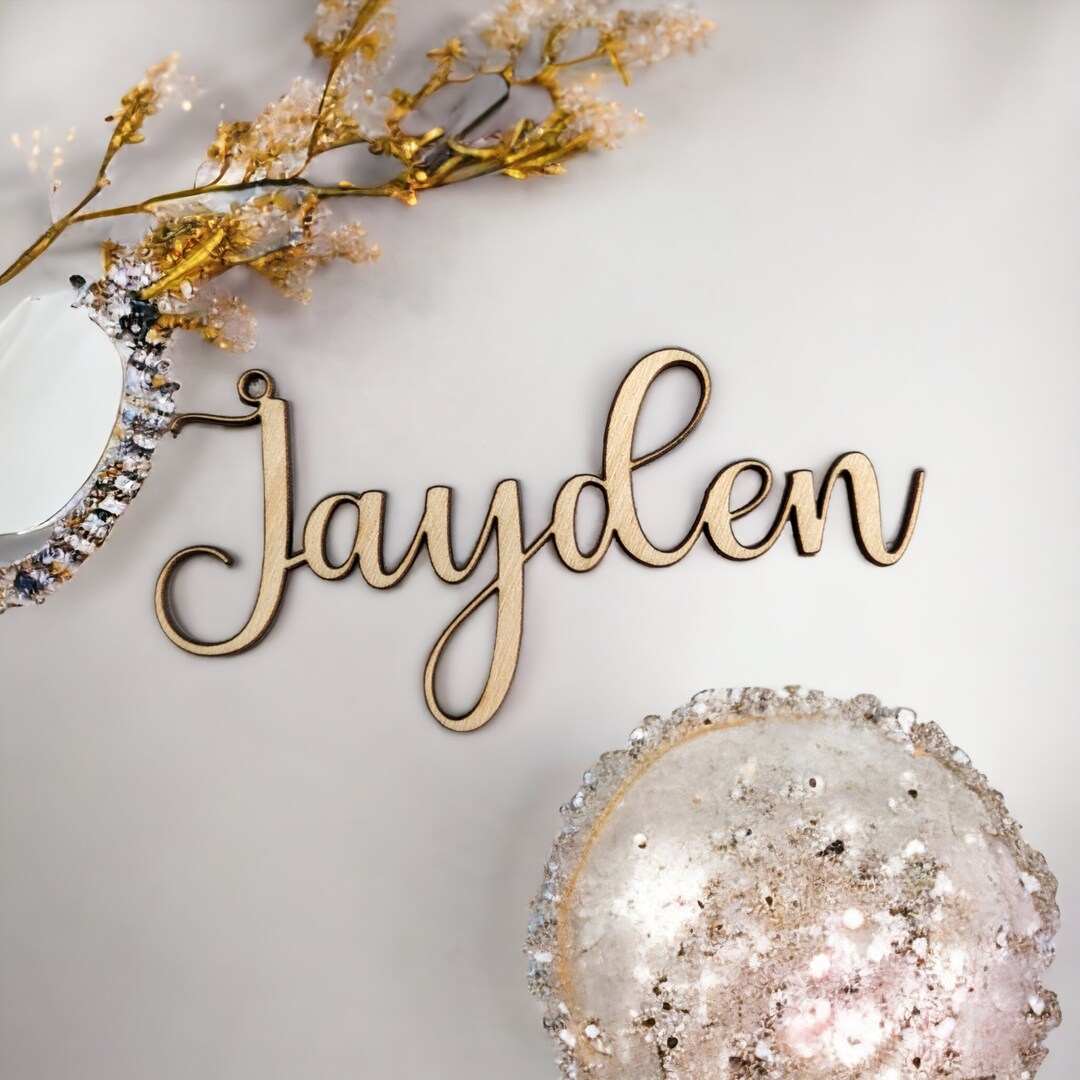 Custom Place Setting Tags, Personalized Name Tags, Birthday Wooden Name ...