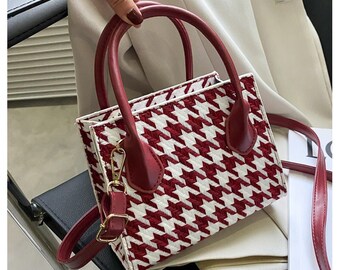 Houndstooth Handbag - Etsy