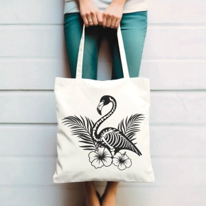Skeleton Flamingo SVG, Tropical Flamingo SVG, Tropical Summer Clip Art ...