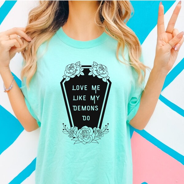 Love Me Like My Demons Do Card - Etsy