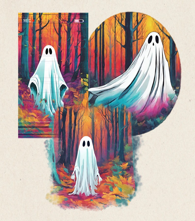 Colorful Ghosts Png Ghost Sublimation Fall Ghost Tumbler - Etsy