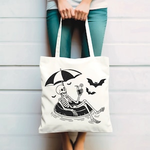 Skeleton in A Pool Floaty SVG, Skeleton and Bats SVG, Goth Summer - Etsy