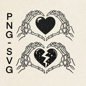 Skeleton Heart Hands Svg, Broken Heart Svg, Skeleton Love Png Svg ...