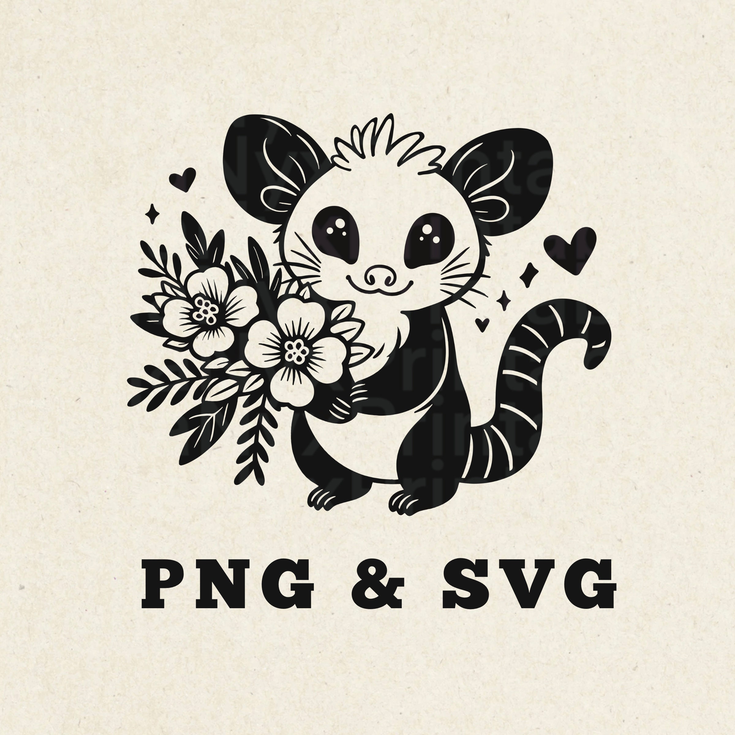 Opossum SVG, Cute Opossum, Possum SVG, Opossum Cut File, Digital ...