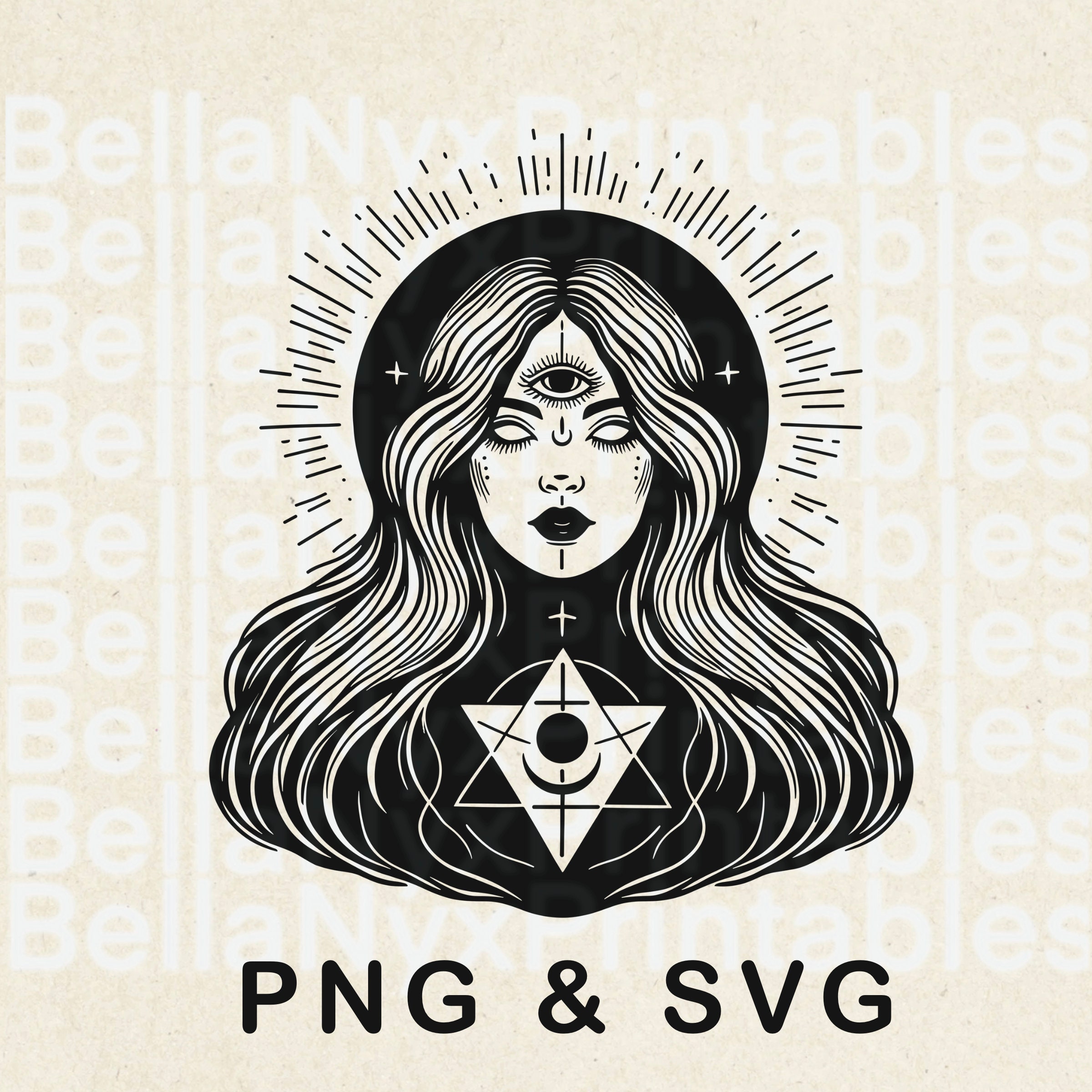 Occult SVG, Woman Witch SVG, Third Eye PNG, Witchy Digital Download - Etsy