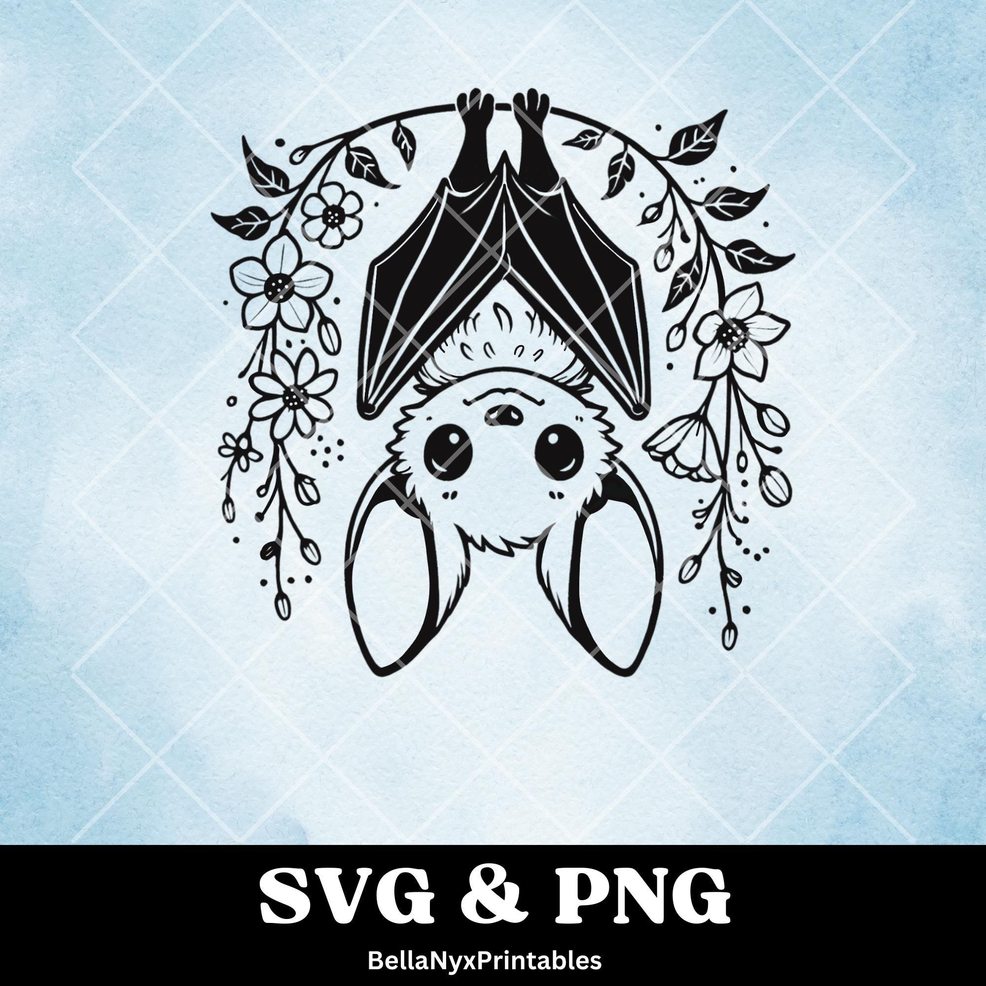 Adorable Hanging Bat SVG: Halloween Cricut Cut File (digital Download ...