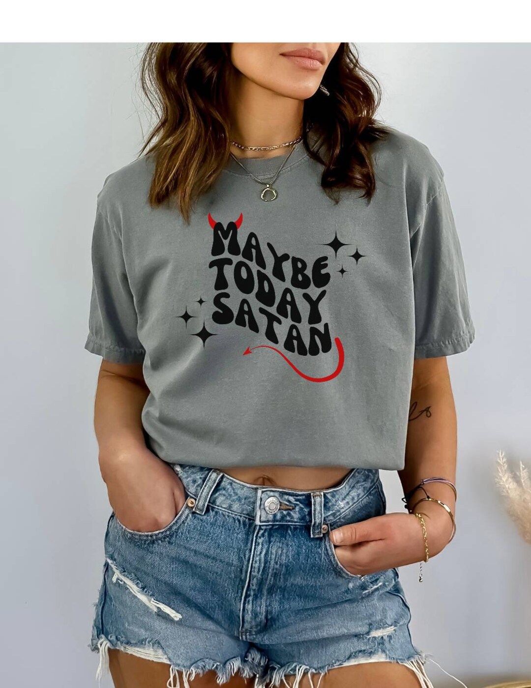 Maybe Today Satan Svg Funny Svg Sarcastic T-shirt Design - Etsy