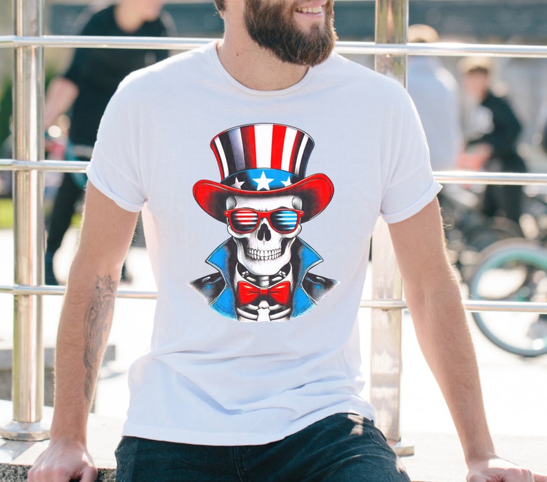 4th of July Skull PNG, Sublimation Skulls, Independence Day PNG - Etsy