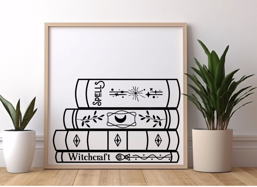 Witchy Books SVG, Spell Book Svg, Cricut Svg Png File, Witchcraft ...