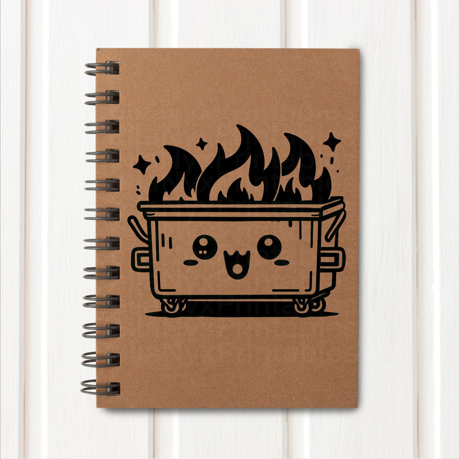 Cute Dumpster Fire SVG, Garbage Svg, Trash Can Clipart, Png Svg Files ...
