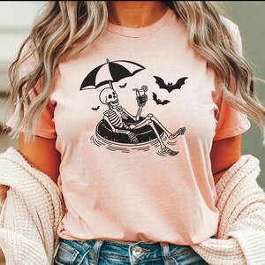 Skeleton in A Pool Floaty SVG, Skeleton and Bats SVG, Goth Summer - Etsy