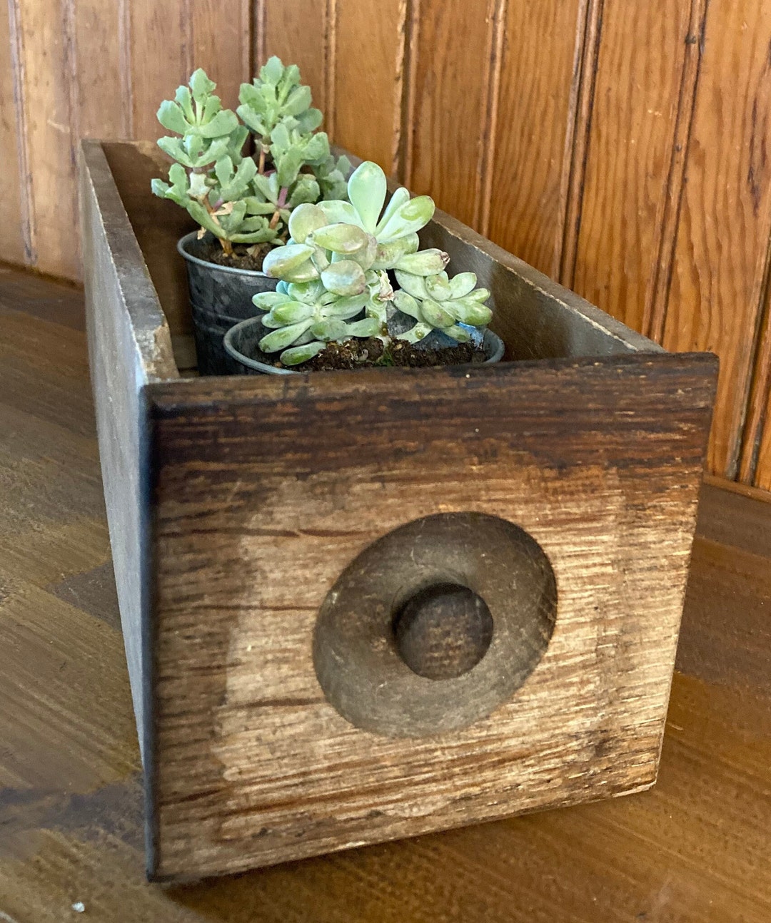 Primitive Planter Project for Spring! Repurposed Sewing Table Drawer - Etsy