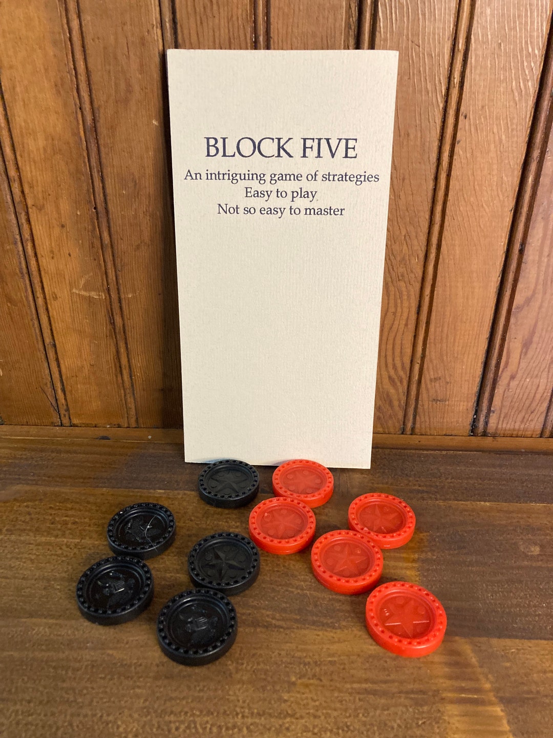 Block Five Checkers Game, Great American Toy Company, 1990s - Etsy