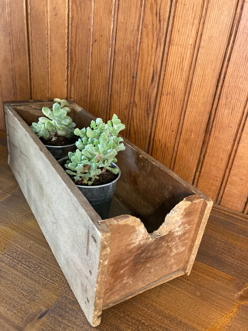 Primitive Planter Project for Spring Repurposed Sewing Table Drawer - Etsy