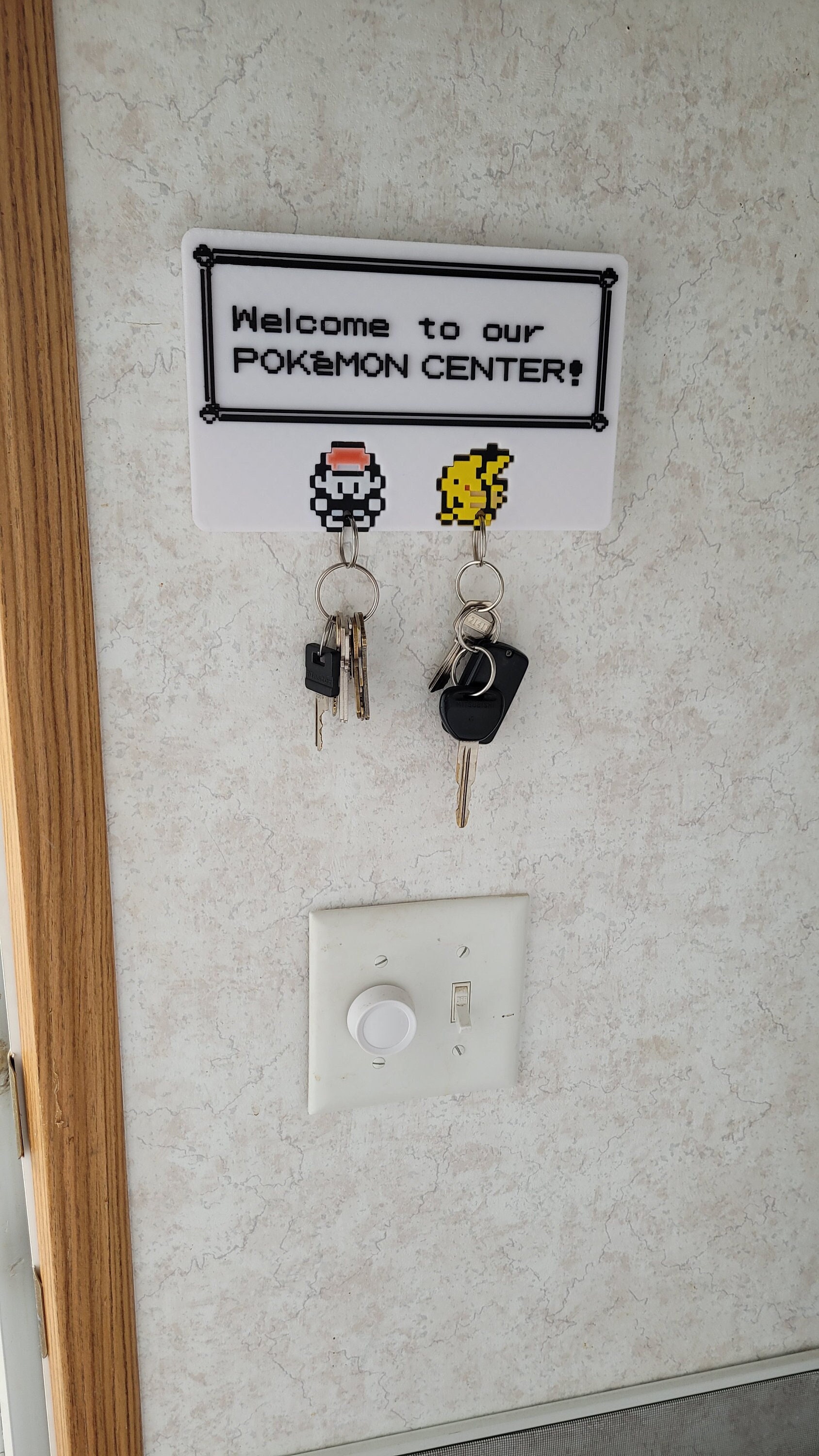 Welcome to Our Pokemon Center Key Holder - Etsy