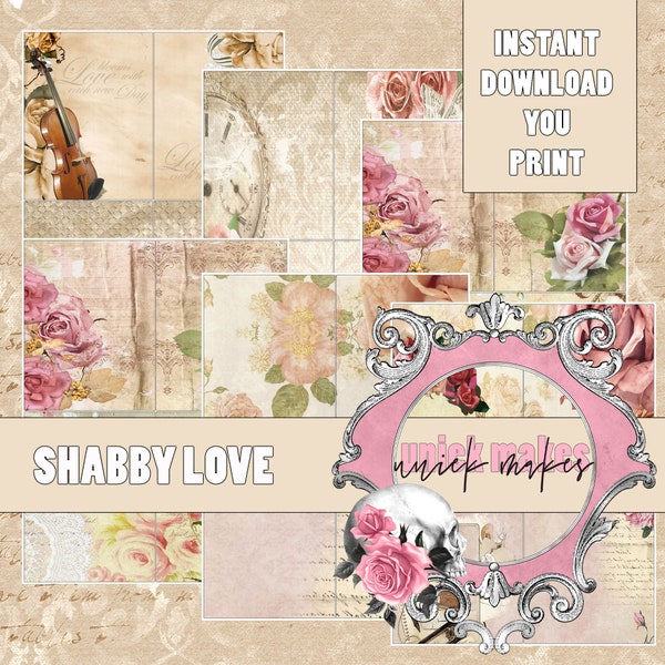 Shabby Chic Digital Ephemera - Etsy