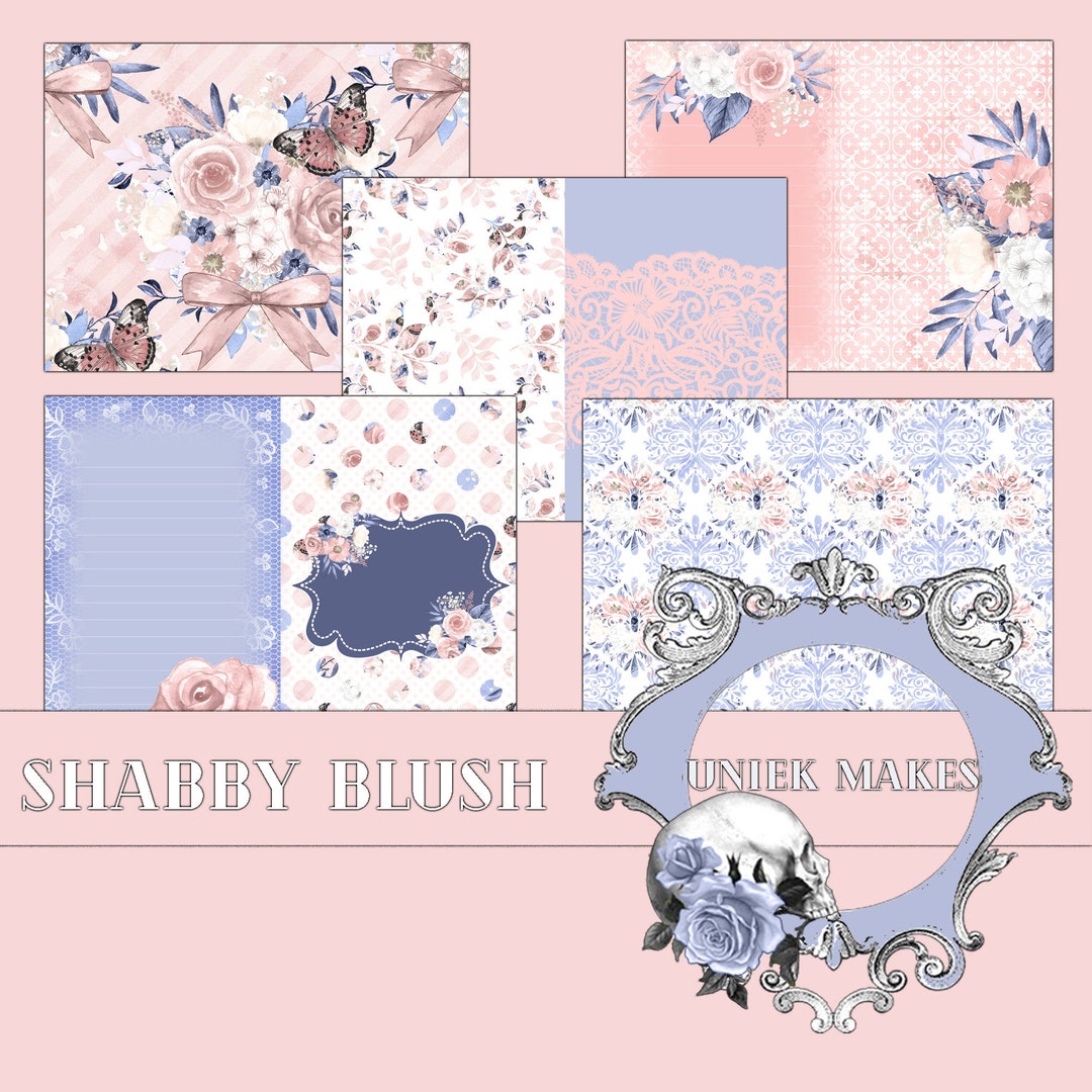 Shabby Blush Junk Journal Kit, Digital, Download, Printable, Ephemera ...