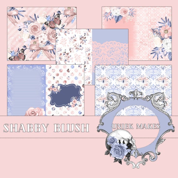Shabby Blush Junk Journal Kit Digital Download Printable - Etsy