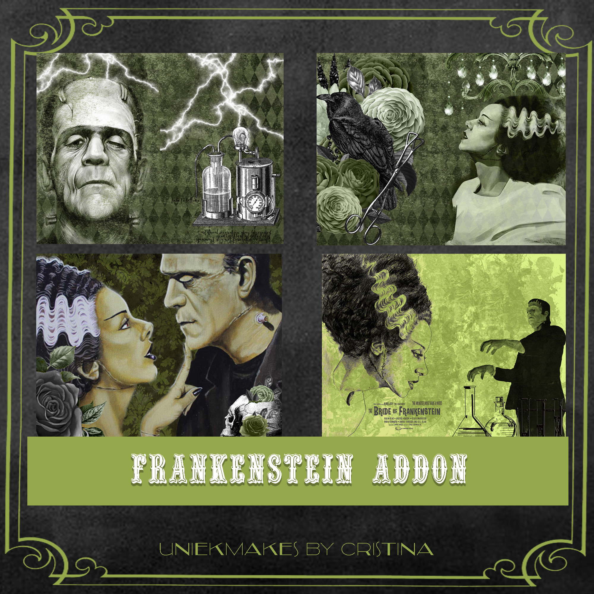 Frankenstein Junk Journal Kit, Digital, Download, Printable, Ephemera ...