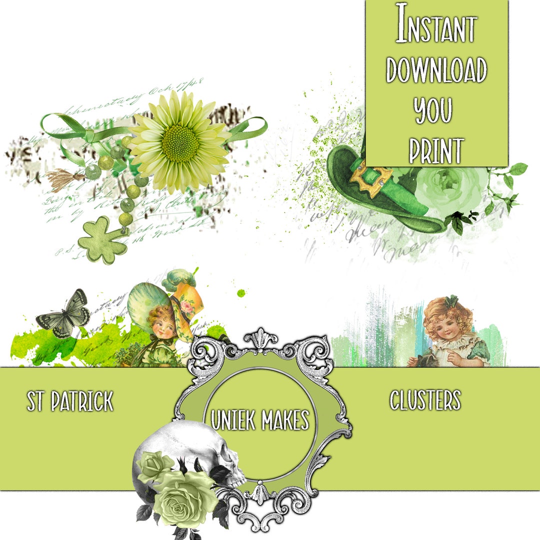 Digital Irish, Overlays, St Patricks Day Clip Art, Embellishments ...