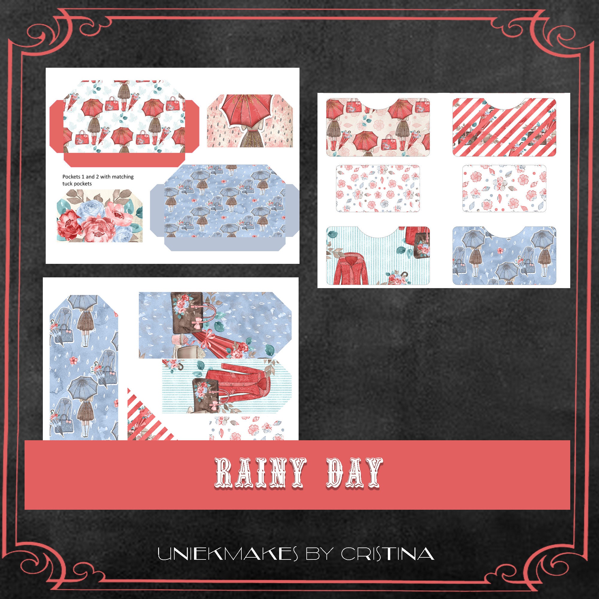 Rainy Day Junk Journal Kit, Digital, Download, Printable, Ephemera ...
