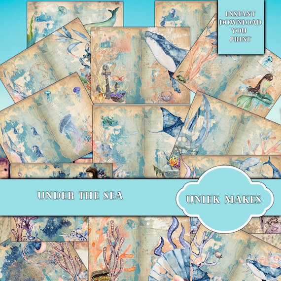 Under the Sea Junk Journal Kit Digital Download Printable - Etsy