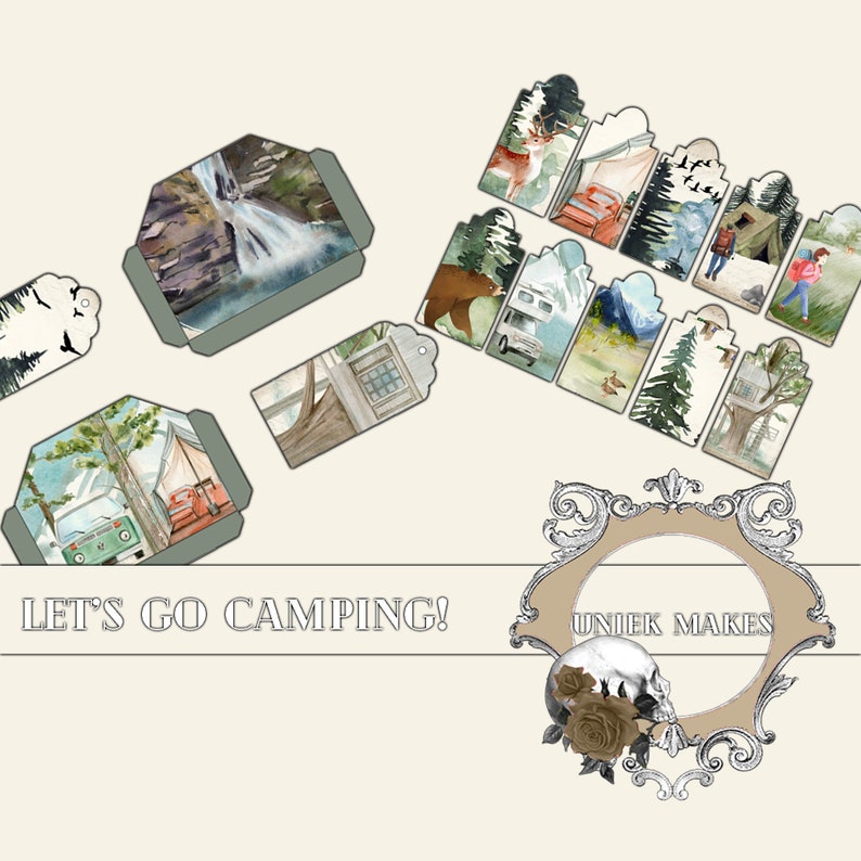 Let's Go Camping Journal Kit Digital Download - Etsy