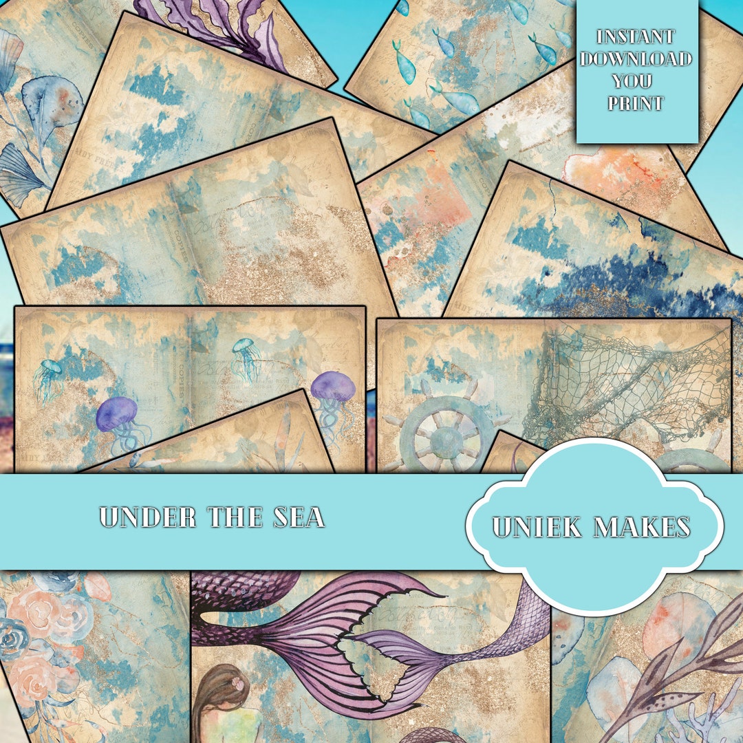 Under the Sea Background Pages, Digital, Download, Printable, Ephemera ...