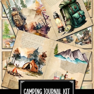 Camping Life Junk Journal Kit, Digital, Download, Printable, Ephemera ...