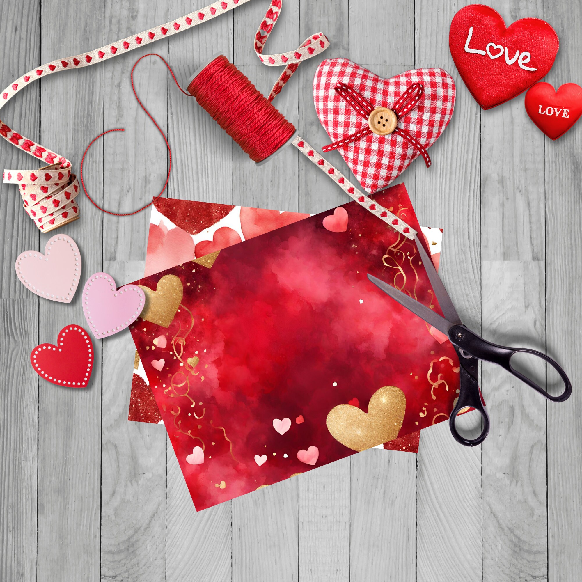 Love is Golden Journal Kit: Printable Scrapbook Paper (digital Download ...