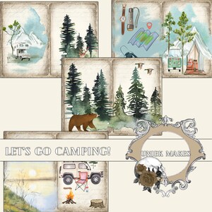 Let's Go Camping Journal Kit, Digital, Download, Printable, Ephemera ...