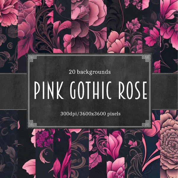 Pink and Black Paper Flowers - Etsy