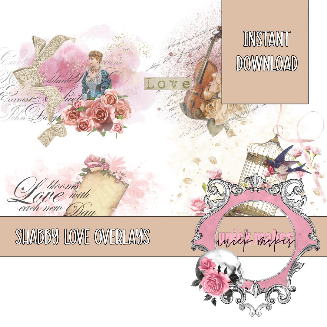 Shabby Overlay, Digital Scrapbooking, Digital Overlays, Love Overlays ...