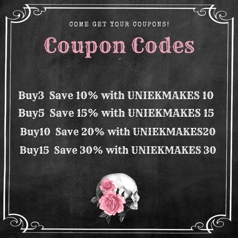 Coupon Codes information Purpose Only Do Not Buy - Etsy