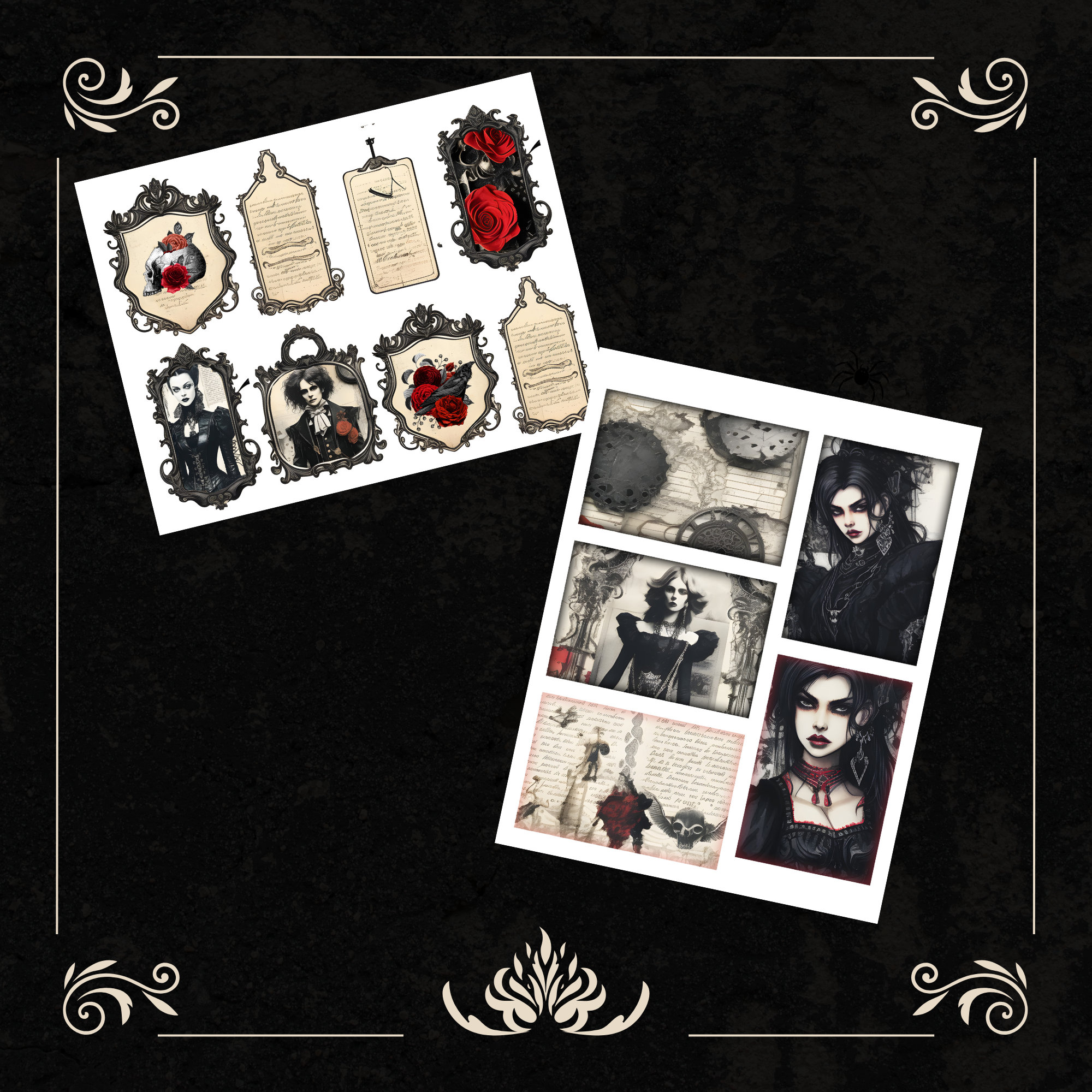 Vampire Journal Kit for Halloween, Gothic Vampire Journal Kit, Dark ...