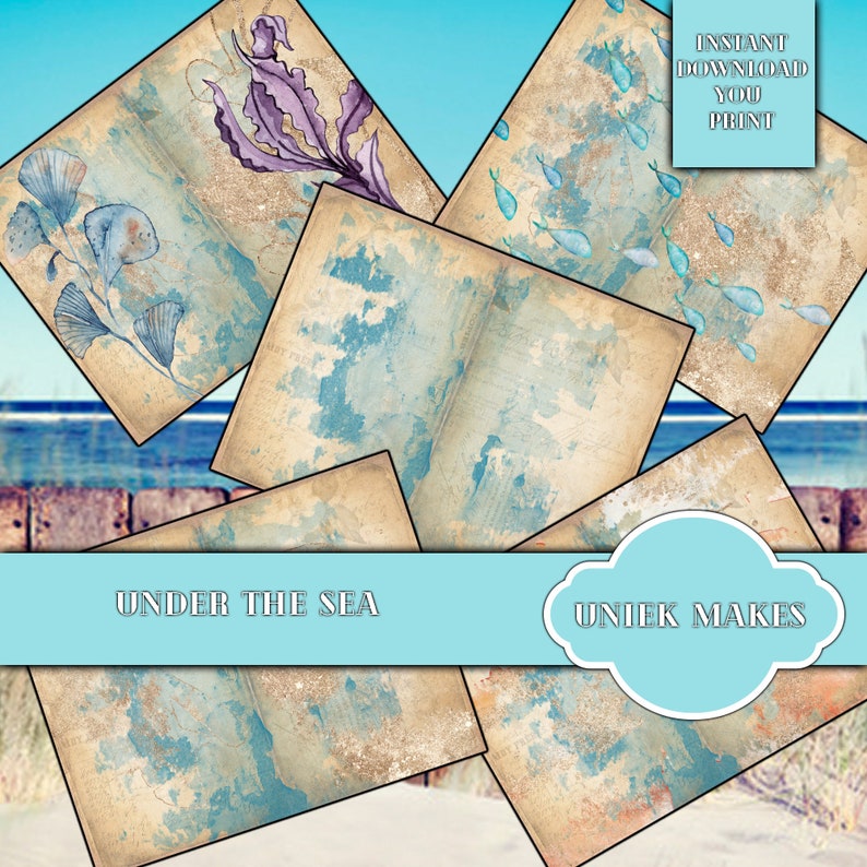 Under the Sea Background Pages Digital Download Printable - Etsy