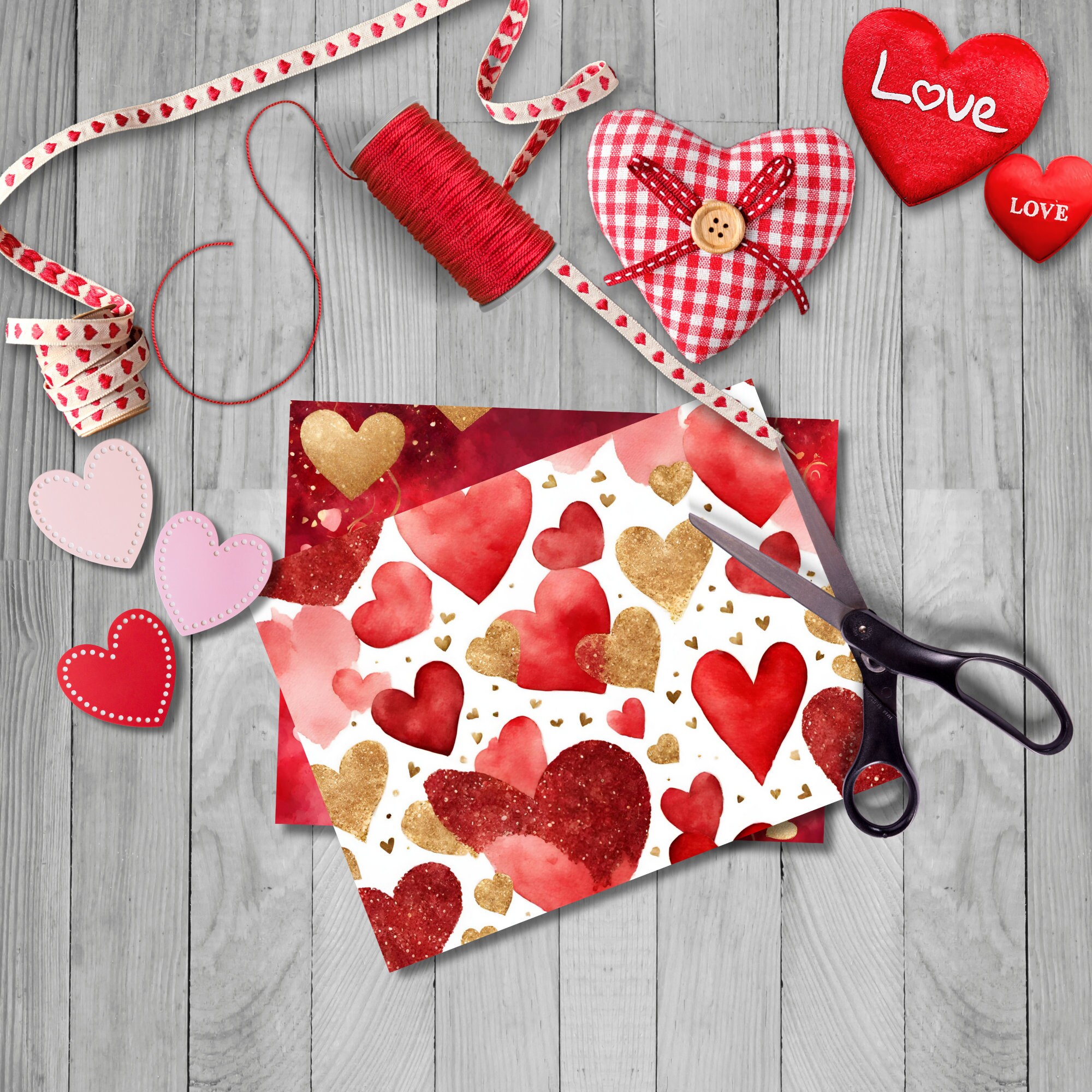 Love is Golden Journal Kit: Printable Scrapbook Paper (digital Download ...