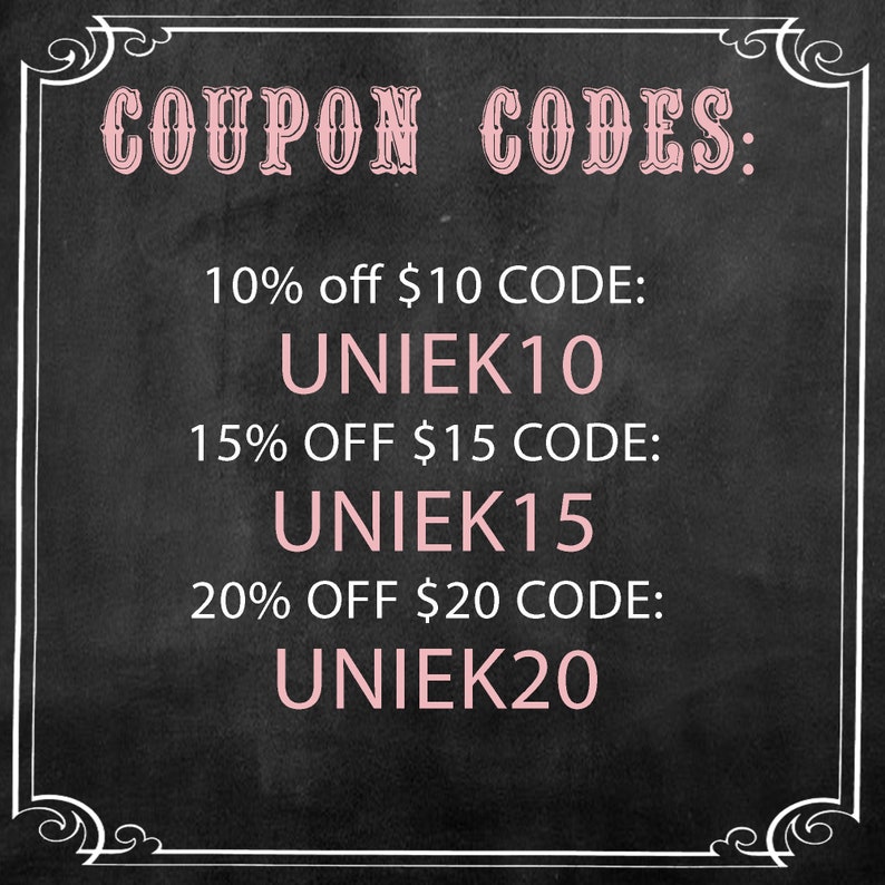 Coupon Codes information Purpose Only Do Not Buy THIS SHOP ONLY - Etsy