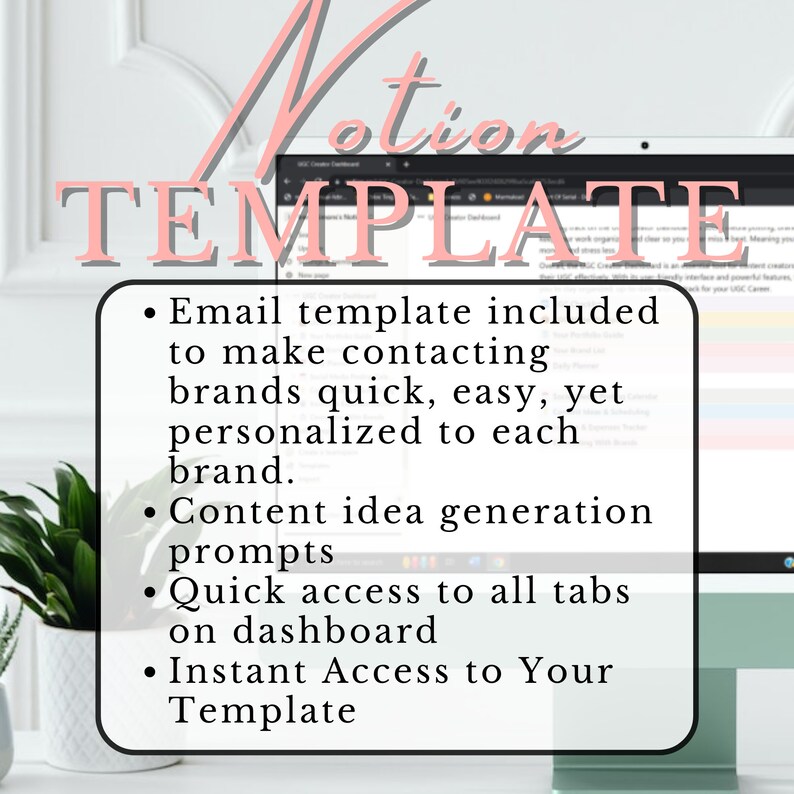 UGC Notion Template UGC Creator Template Content Creator Etsy de