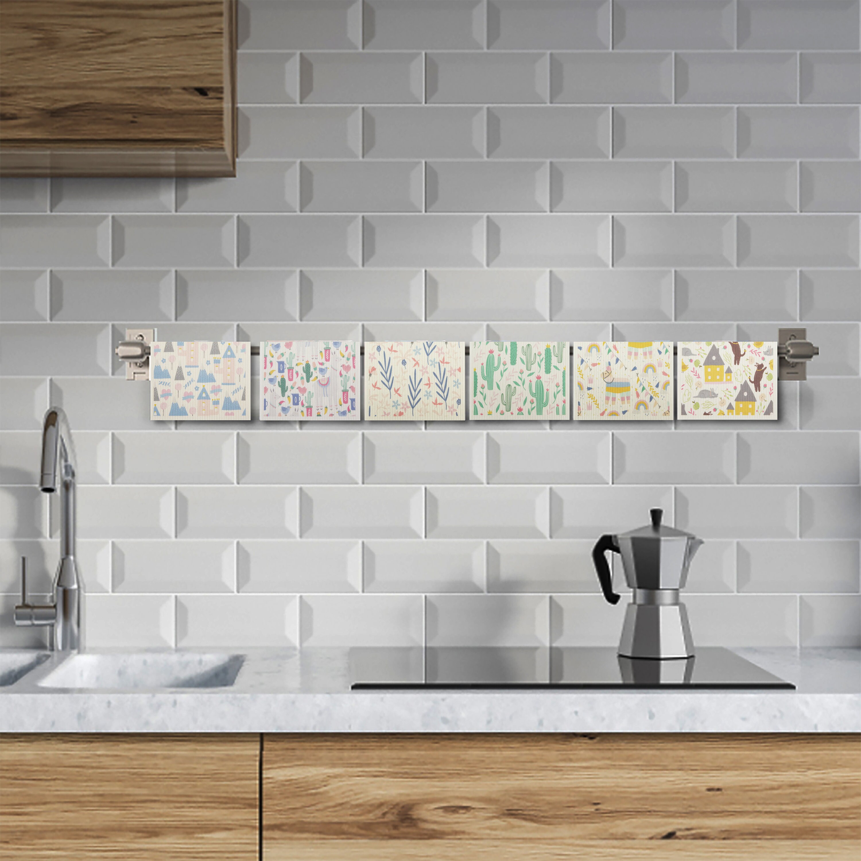 Swedish Dishcloths Set of 6 Cute Cartoon Animal Designs on Sale! Best ...