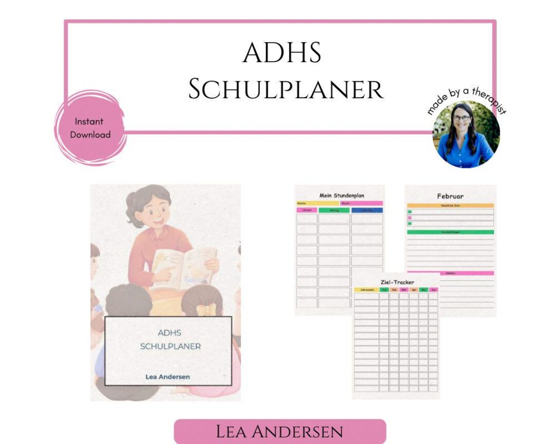 ADHD School Planner PDF – Structure and Overview for School, Learning ...