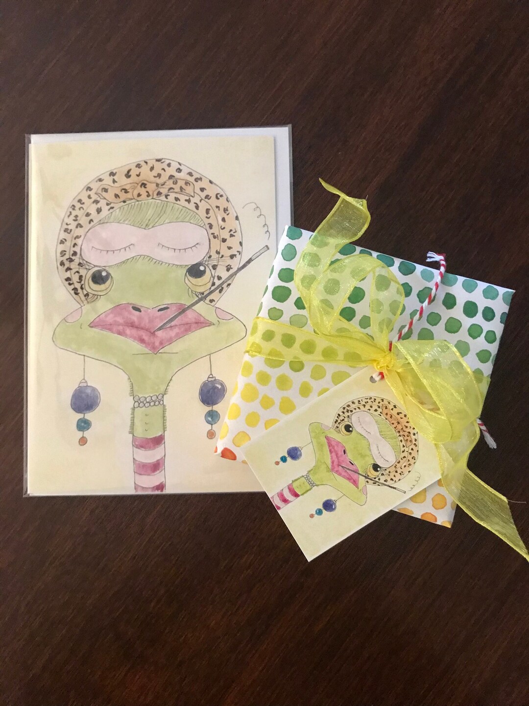 Eme Emu Greeting Card - Leopard Headscarf - Etsy